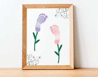 Butterfly Footprint Craft, Footprint Art, Baby Keepsake, Daycare Craft ...