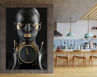African Clock Painting - Etsy