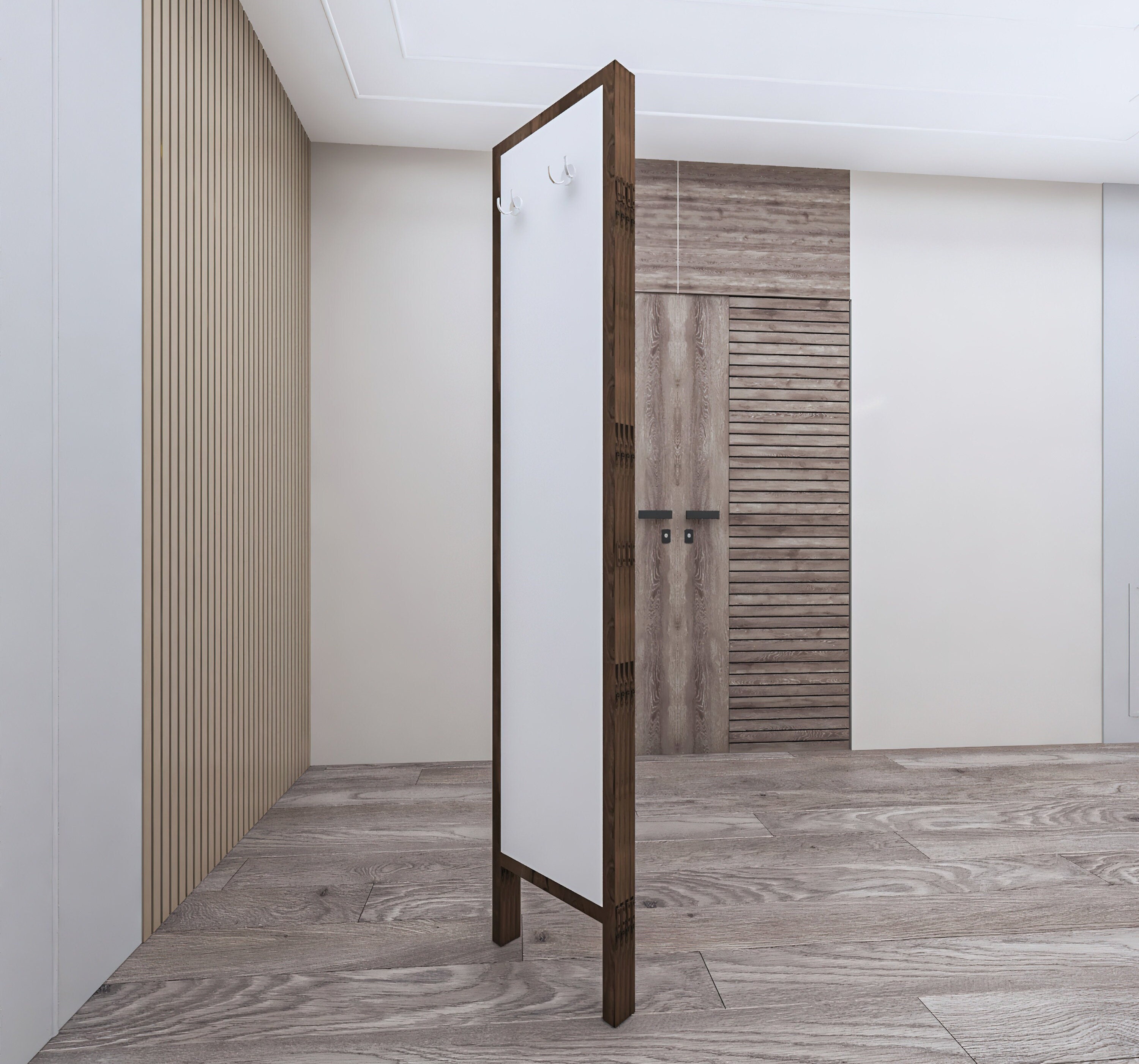 Mirrored Clothes Hanger & Dressing Cabin Screen Separator – Space ...