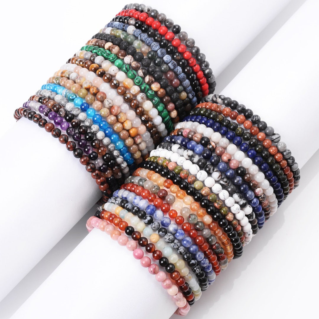 Handmade Gemstone Bead Bracelet: Chakra Healing Crystal, 7.5 Inch - Etsy