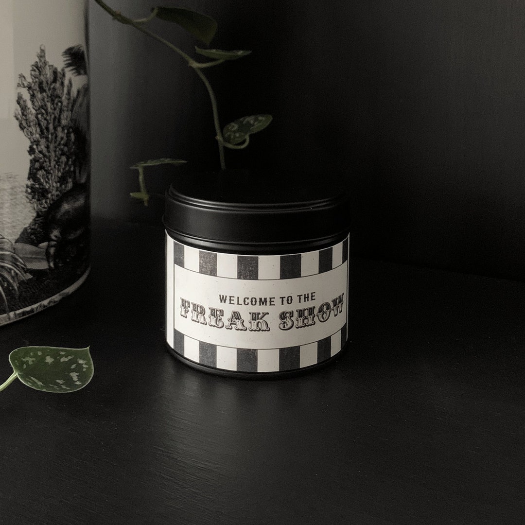Freak Show Candle - Fairground Sweets Scented- Popcorn, Candy Floss ...