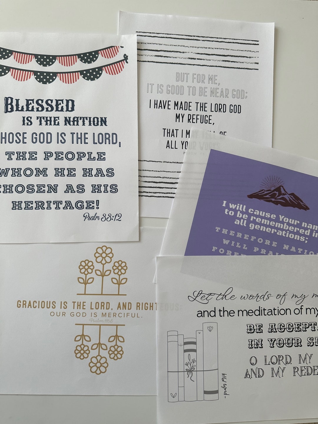 Psalm Bundle 3 Sowdeeper™ Scripture Pages for Memorization and ...