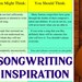 Songwriting Motivational Poster Printable, Digital, Inspiration, Vision ...