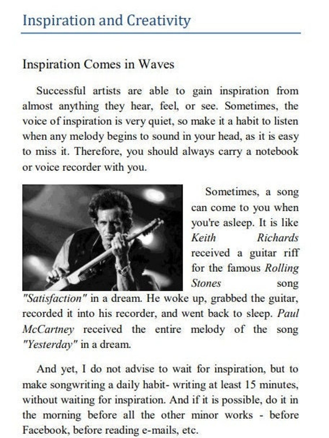 Songwriting Book Printable How to Write A Song Tips Guide - Etsy