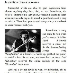 Songwriting Book Printable, How to Write A Song, Tips, Guide ...