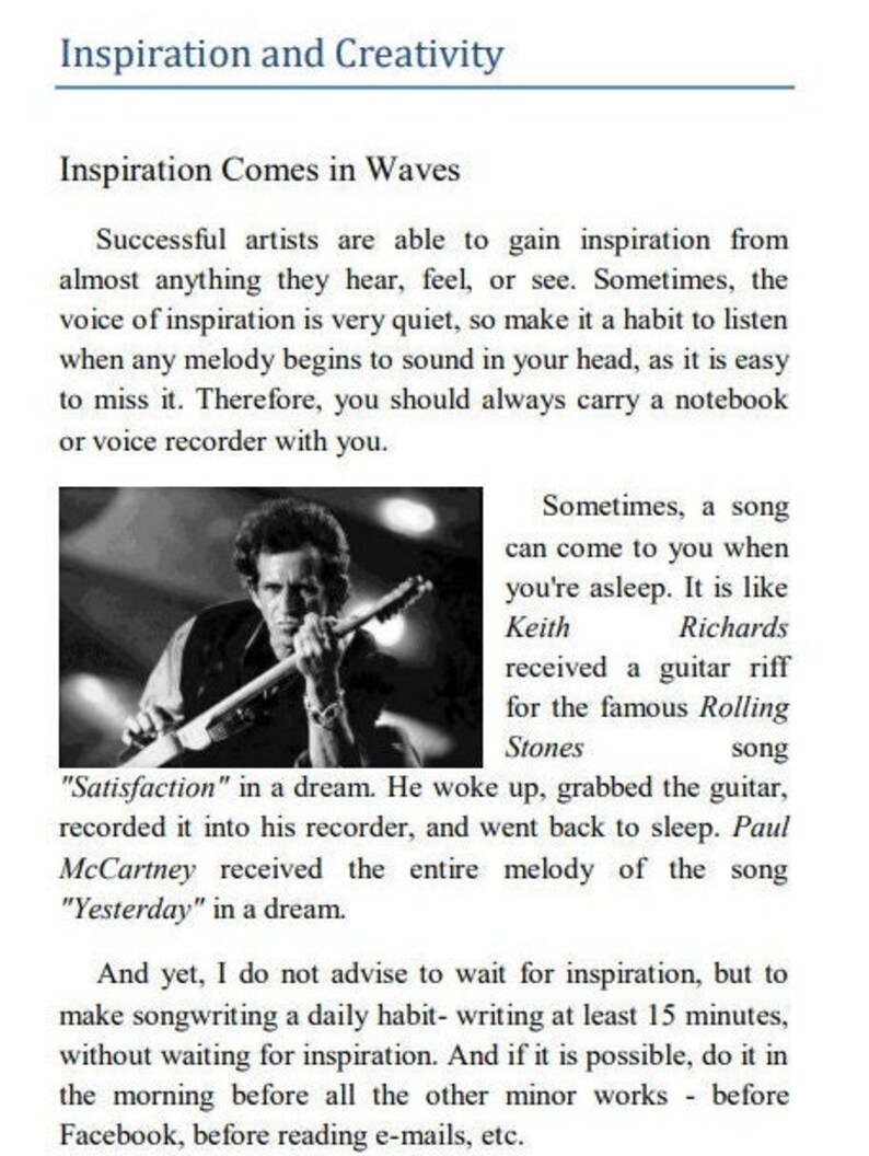 Songwriting Book Printable, How to Write A Song, Tips, Guide ...