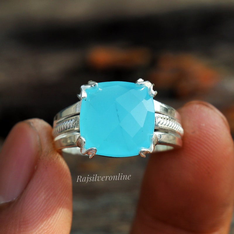 Chalcedony Ring - Etsy