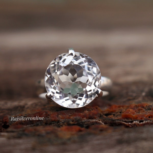 Clear Stone Ring - Etsy