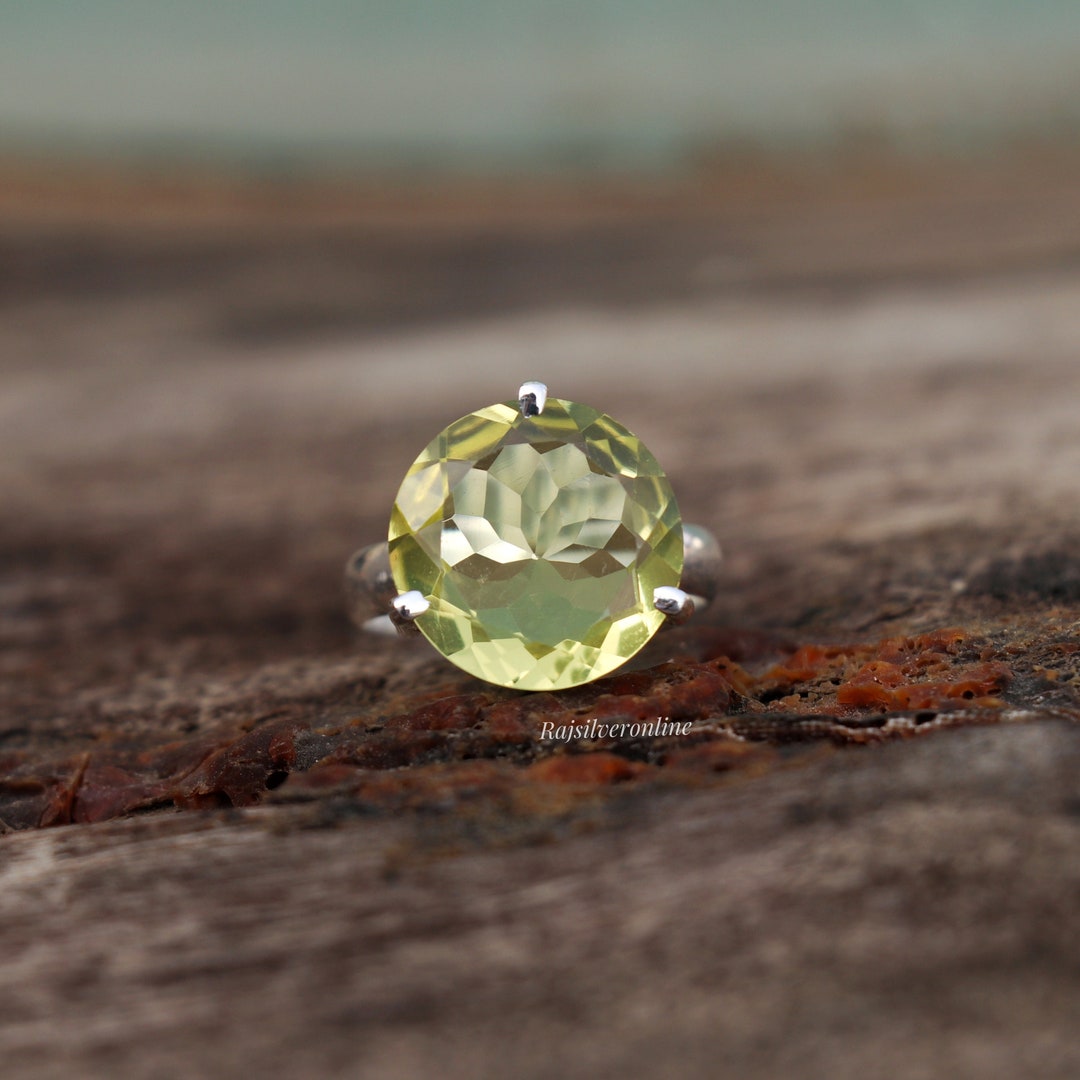 Natural Lemon Topaz Ring, 925 Sterling Silver Ring, Handmade Ring ...