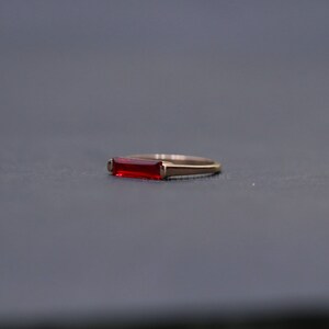 Hydro Red Garnet Ring, 18k Rose Gold Plated, 925 Sterling Silver Ring ...