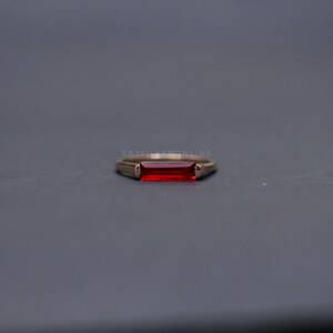 Hydro Red Garnet Ring, 18k Rose Gold Plated, 925 Sterling Silver Ring ...