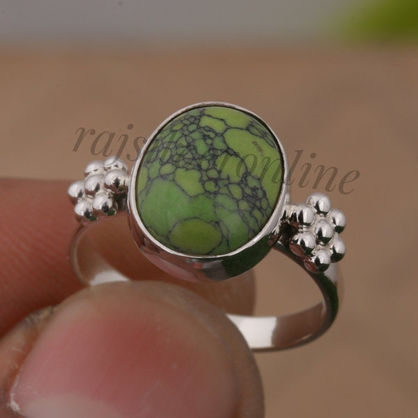 Green Turquoise Ring - Etsy