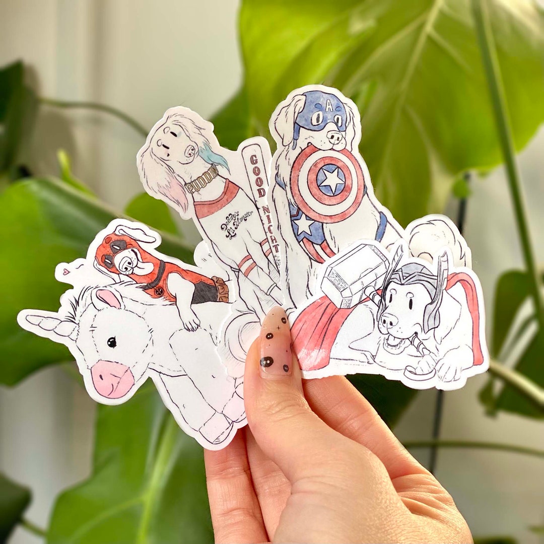 Superhero Pup Sticker Pack - Etsy