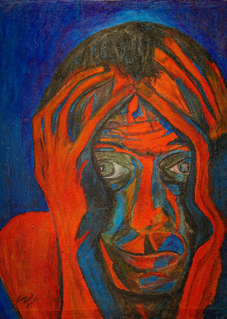 Depression in Real Life Canvas Painting Painting for Depressed Person ...