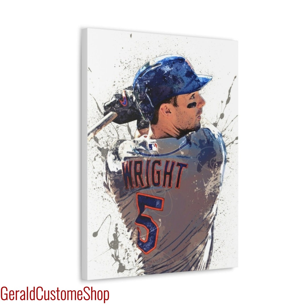 David Wright New York Mets 2 Abstract Canvas Poster Wall Art Home Decor ...