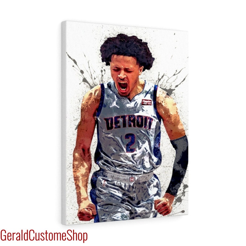 Cade Cunningham Detroit Pistons Abstract Canvas Poster Wall Art Home ...