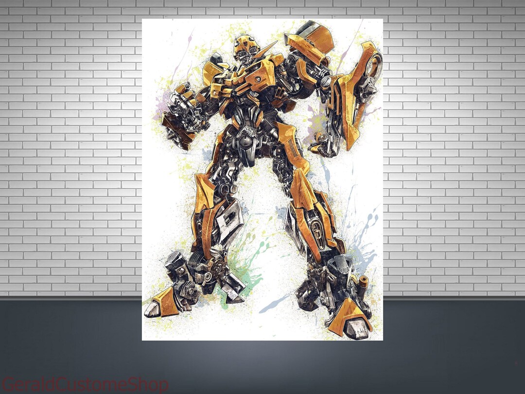 Bumblebee Transformers Canvas Poster Wall Art Home Decor Framed Gift ...