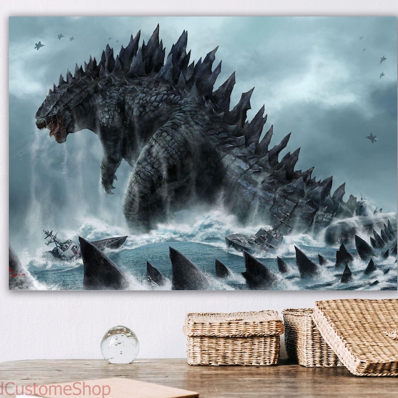 Godzilla Wall Art - Etsy