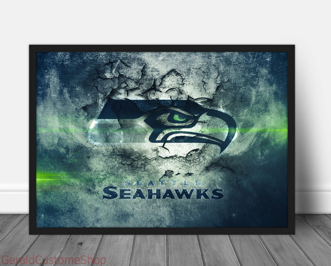 Seattle Seahawks Sports NFL Football Canvas Poster Wall Art Home Decor ...