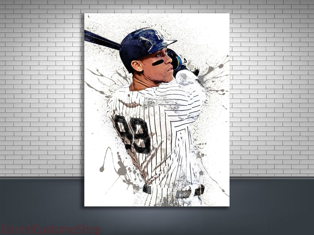 Aaron Judge New York Yankees Abstract Canvas Poster Wall Art Home Decor ...