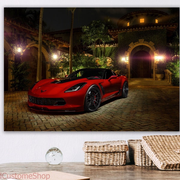 Corvette Car Canvas Wall Art - Etsy