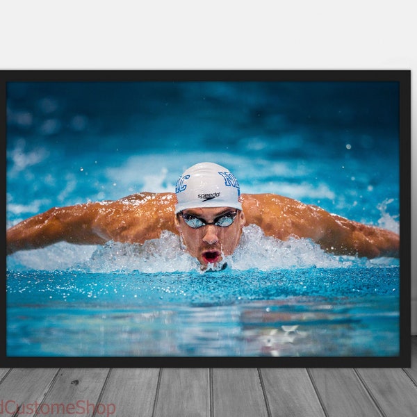 Swimming Poster - Etsy