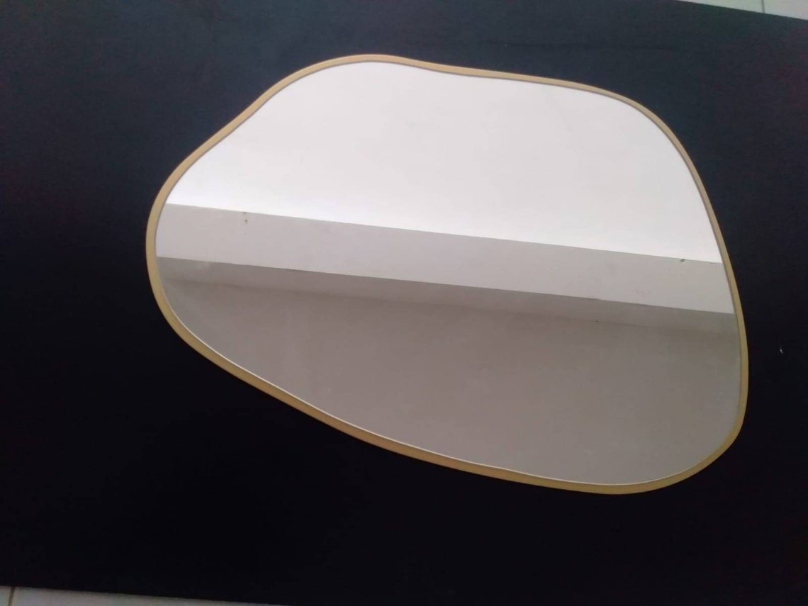 Gold Framed Assymetrical Mirror Irregular Mirror Bathroom - Etsy