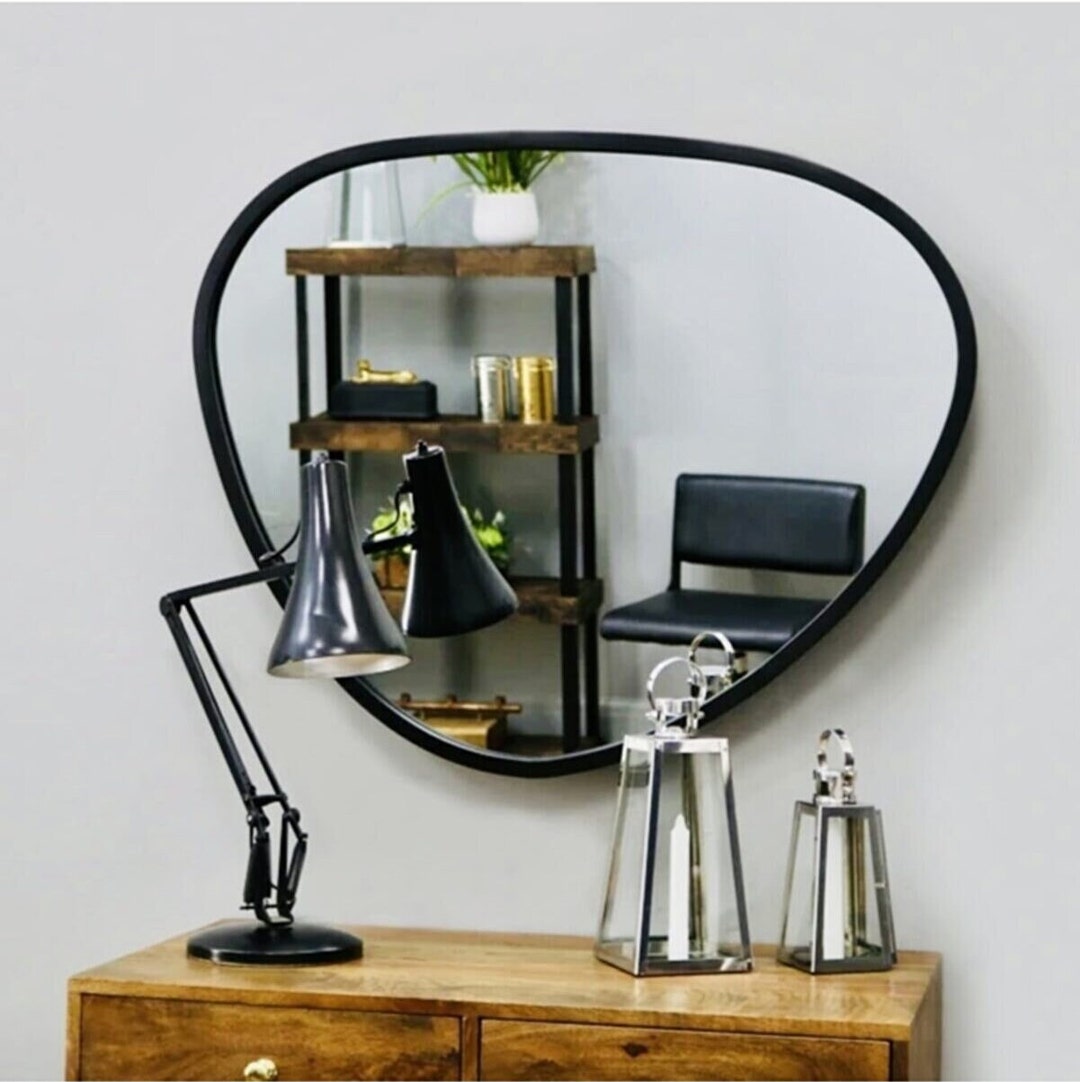 Irregular Entry Mirror Asymmetric Console Mirror - Etsy