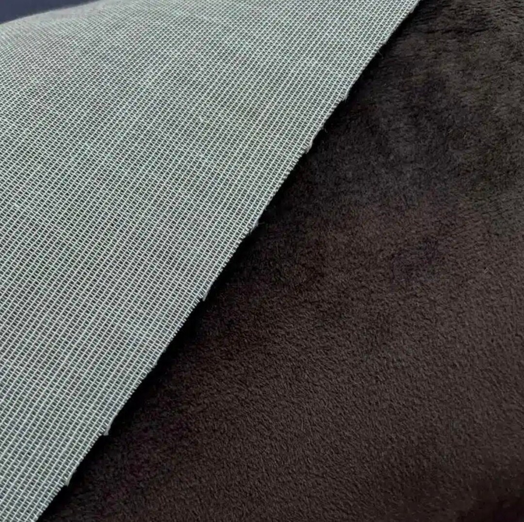 Plain Black Bonded Velvet Fabric Polyester for Jackets Blazers Skirts ...