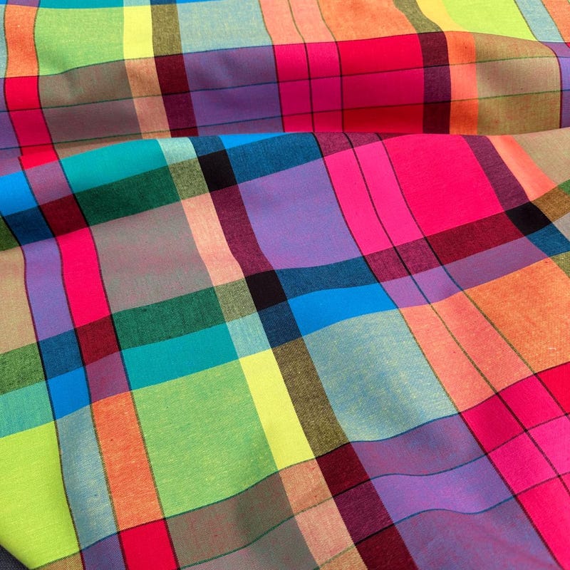 Madras Fabric - Etsy