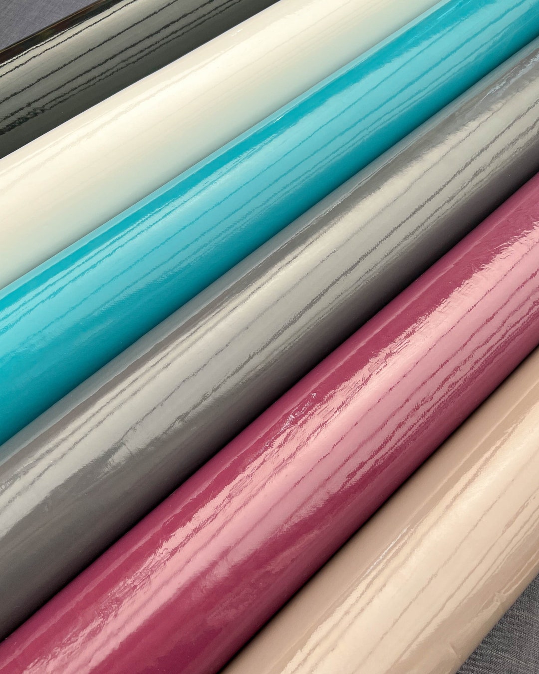 Toiles Cirées Unies Laquées PVC Au Mètre 6 Coloris - Etsy France