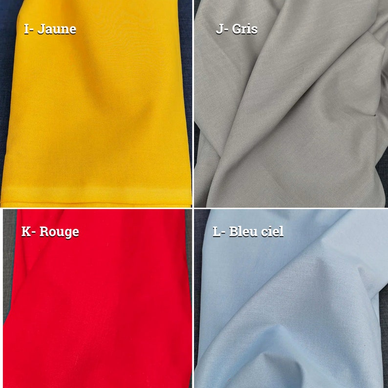 Plain Oeko-tex Cotton Fabric, 16 Colors: Turquoise, Mint, Orange, Pink ...