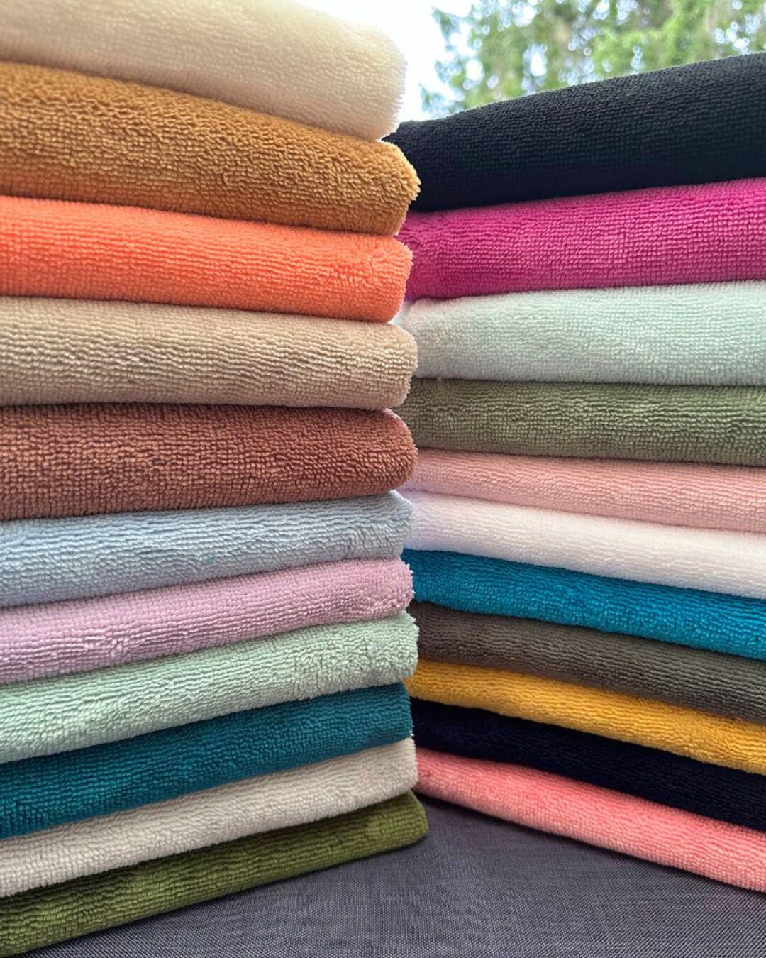 Oeko-tex Bamboo Micro Terry Cloth 22 Colors for Makeup Remover Wipes ...