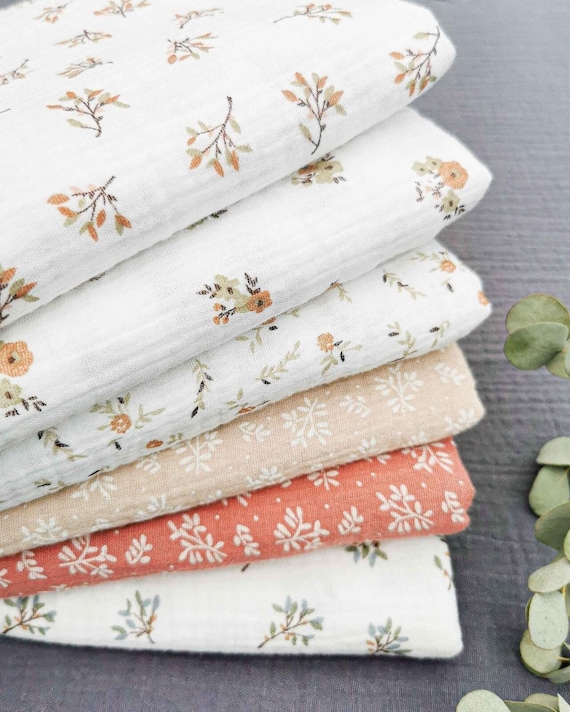 Tissus Double Gazes de Coton Imprimés Fleuris 6 Motifs 100% - Etsy France