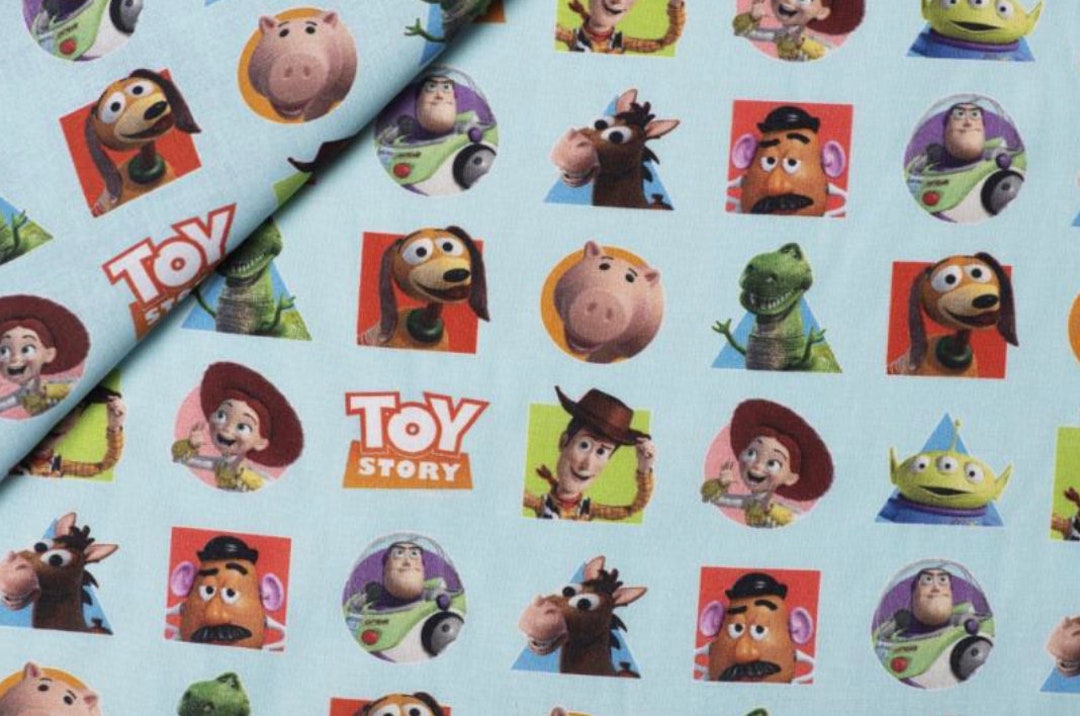 Sky Blue Toy Story Cotton Fabric Under Disney Oeko Tex License - Etsy