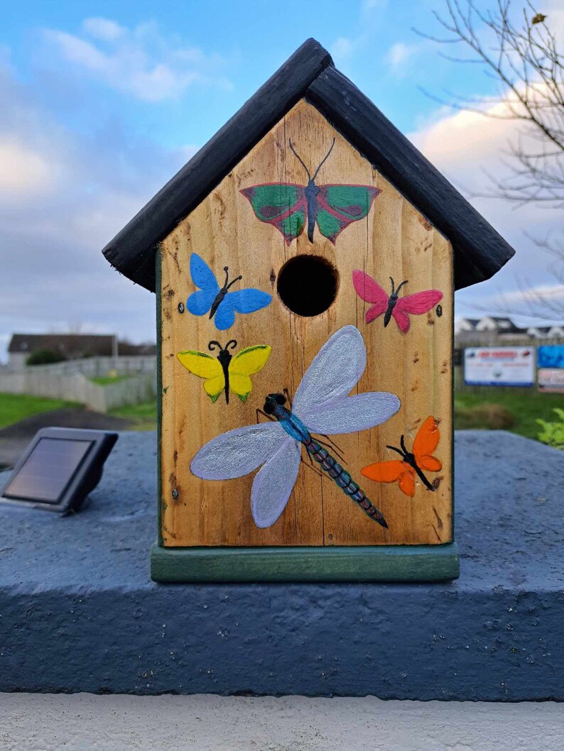 Rustic Handmade Wooden Bird Box House, Christmas Gift for Nature ...