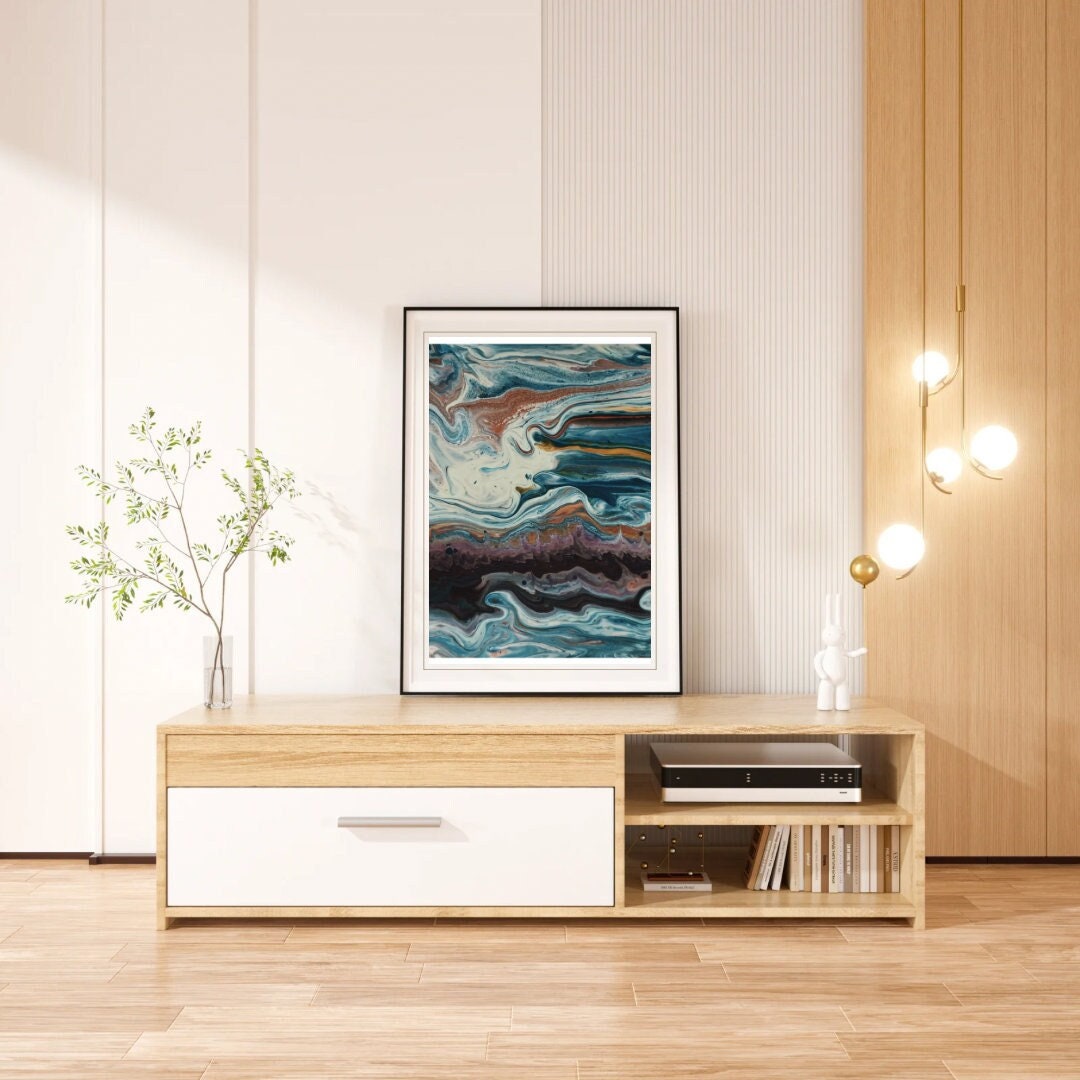 Digital Download Wall Art, Abstract Expression Art, Moody Wall Decor ...