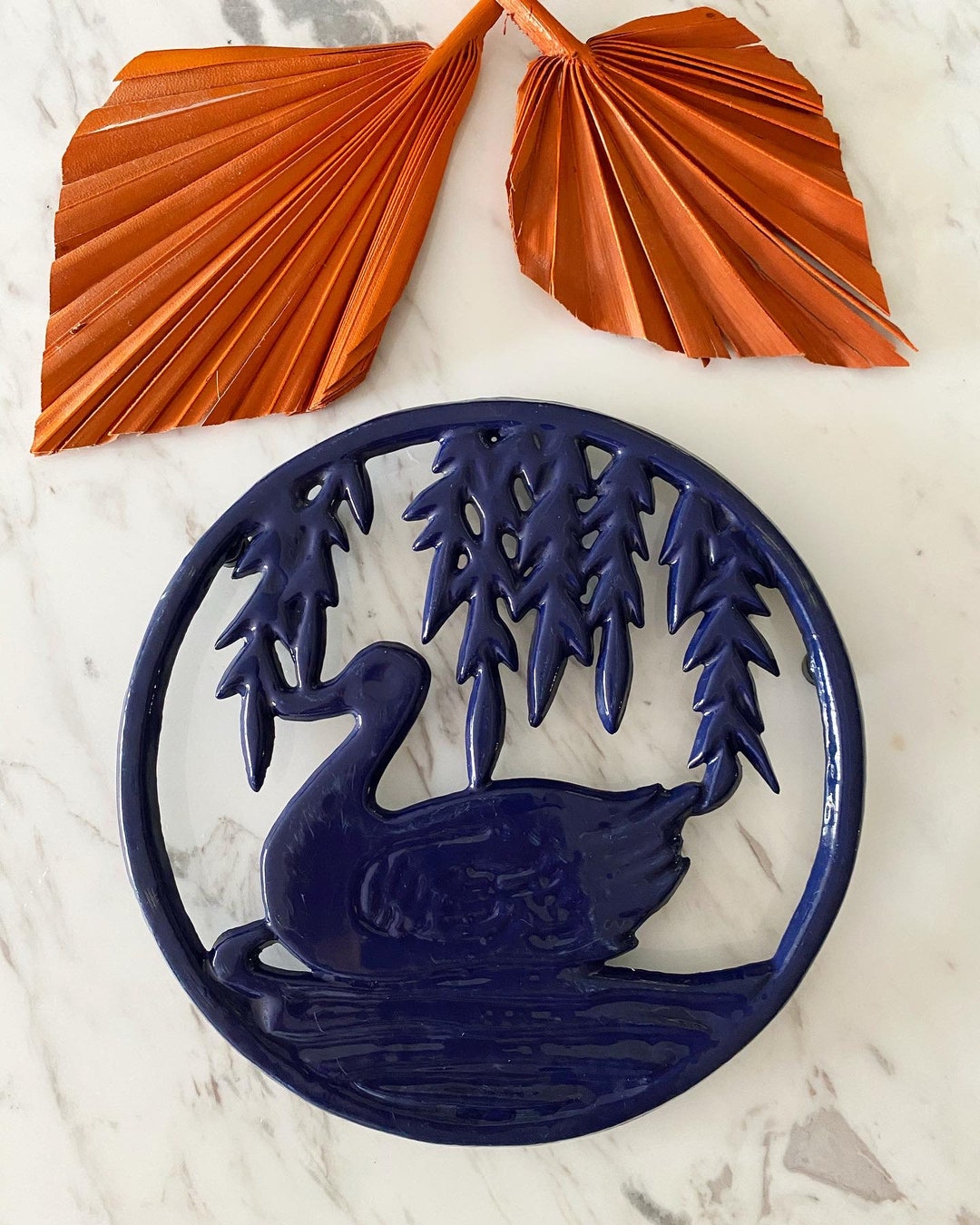 Antique Duck Shaped Cast Iron Trivet Vintage Trivet Blue - Etsy