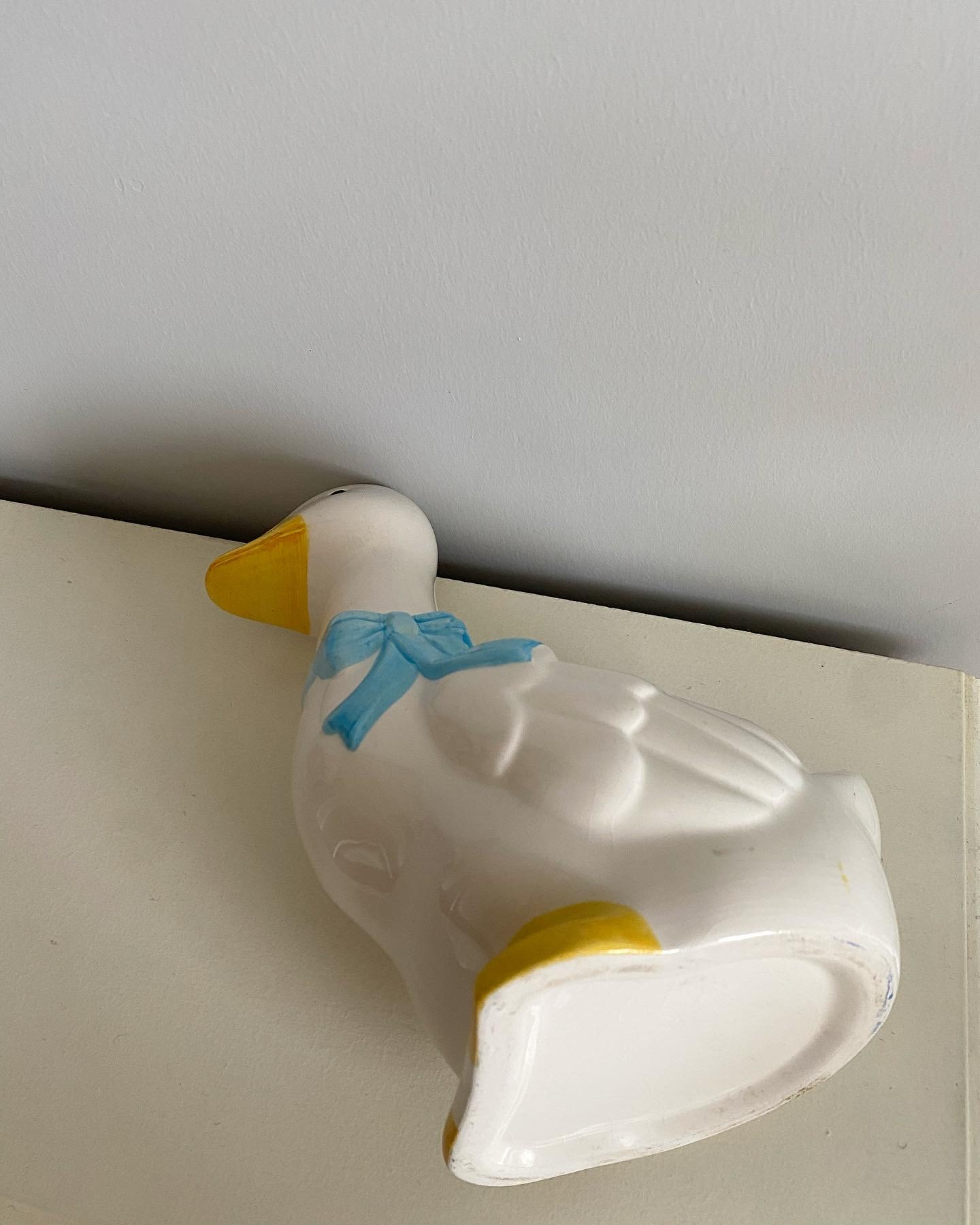 Vintage German Hand-painted Ceramic Mother Goose Shaped Kitchen Utensil ...