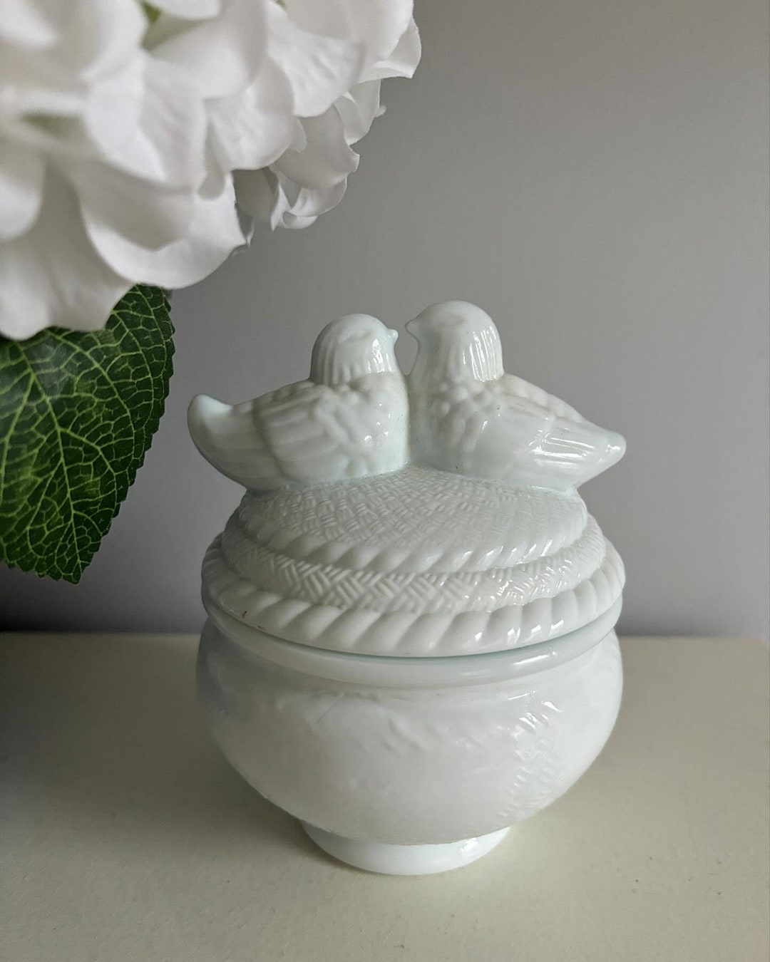 Antique Milk Opaline Glass Bowl, Vintage White Milk Glass Candy Dish ...