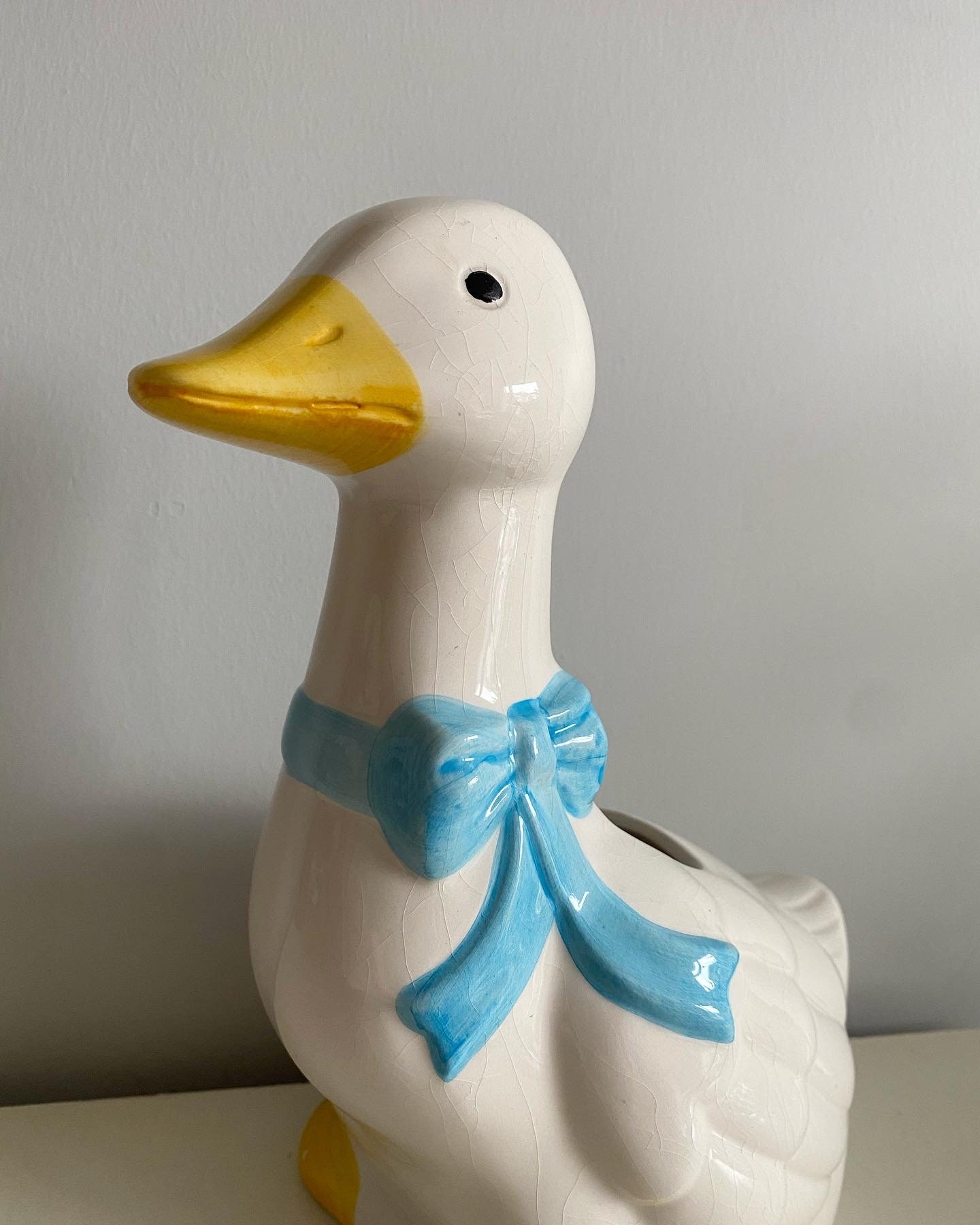 Vintage German Hand-painted Ceramic Mother Goose Shaped Kitchen Utensil ...