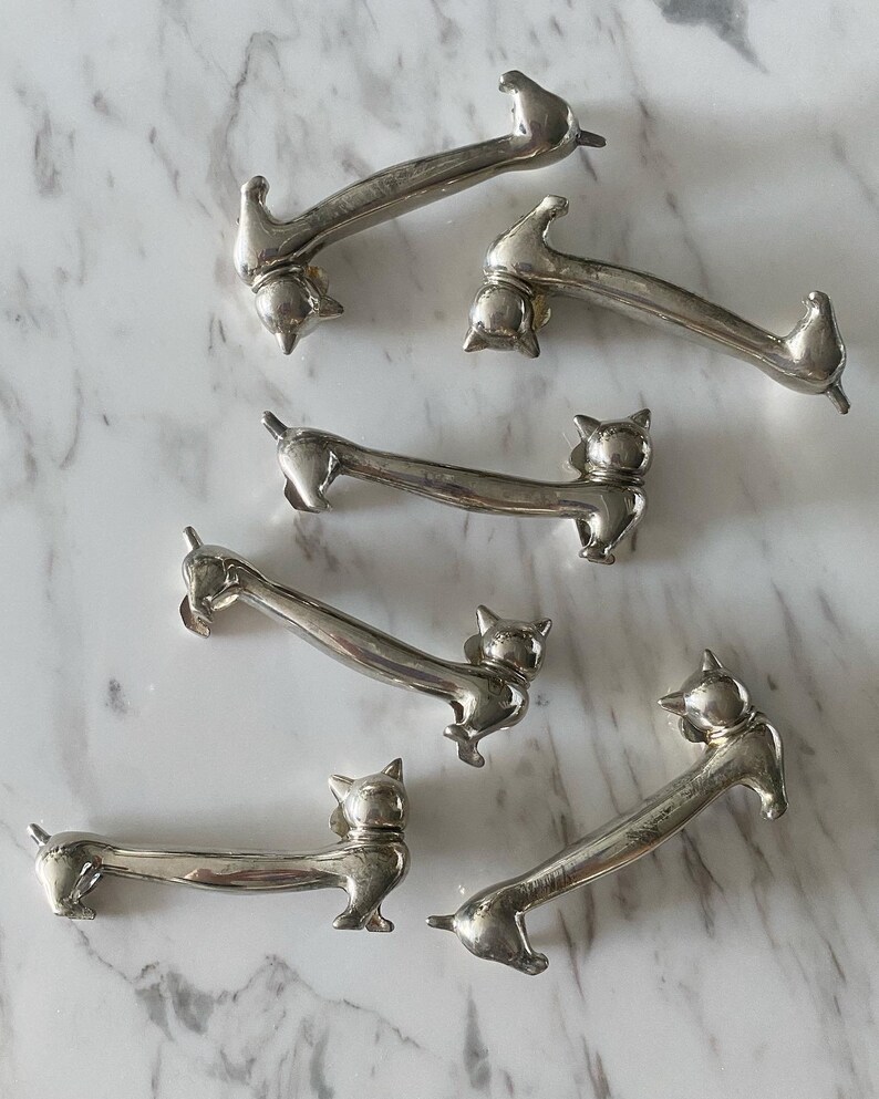 Vintage Silverware Cutlery Rest, Antique Chopstick Rest, Cat Home Decor ...