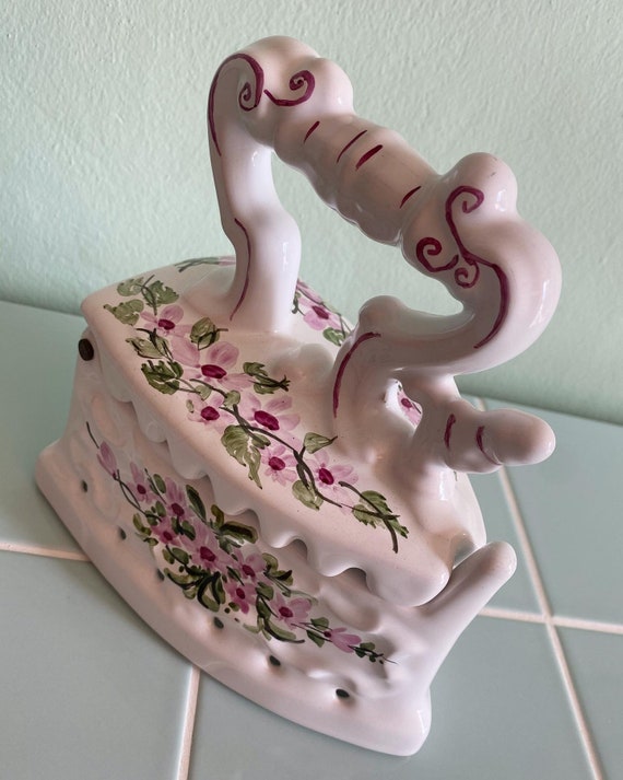 Antique Porcelain Iron Trinket Box, Vintage Hand-Pain… - Gem