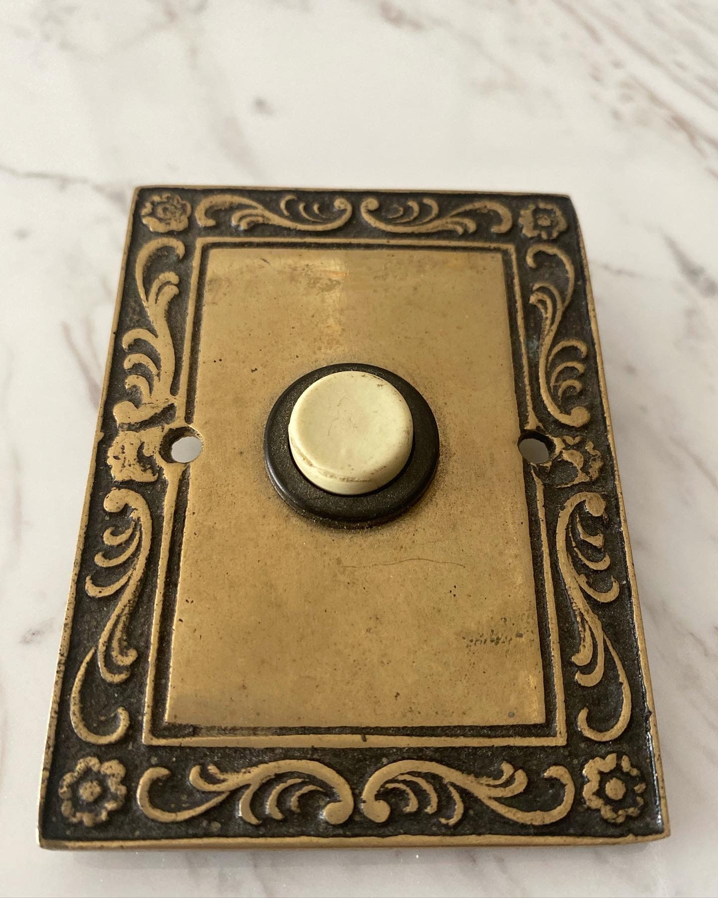 Vintage English Hand Finished Brass Door Bell, Antique Door Bell /door ...