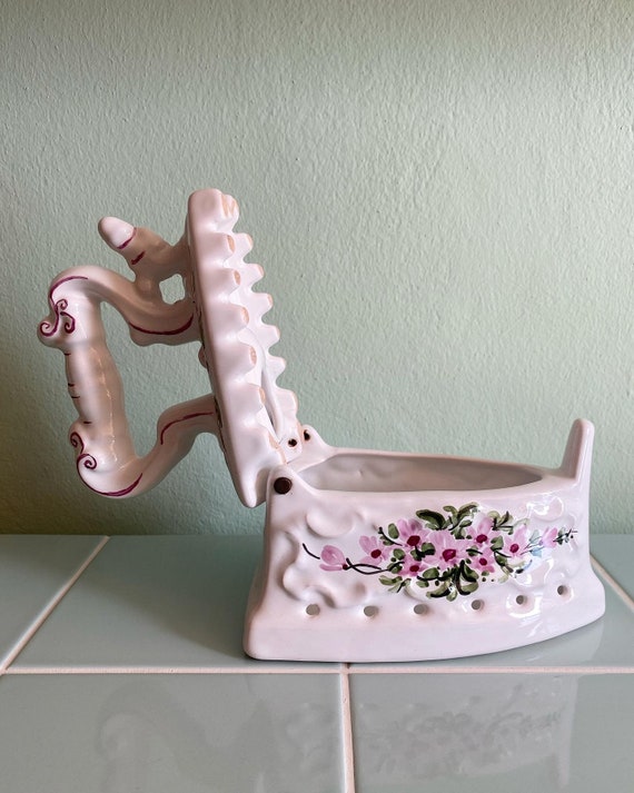 Antique Porcelain Iron Trinket Box, Vintage Hand-Pain… - Gem