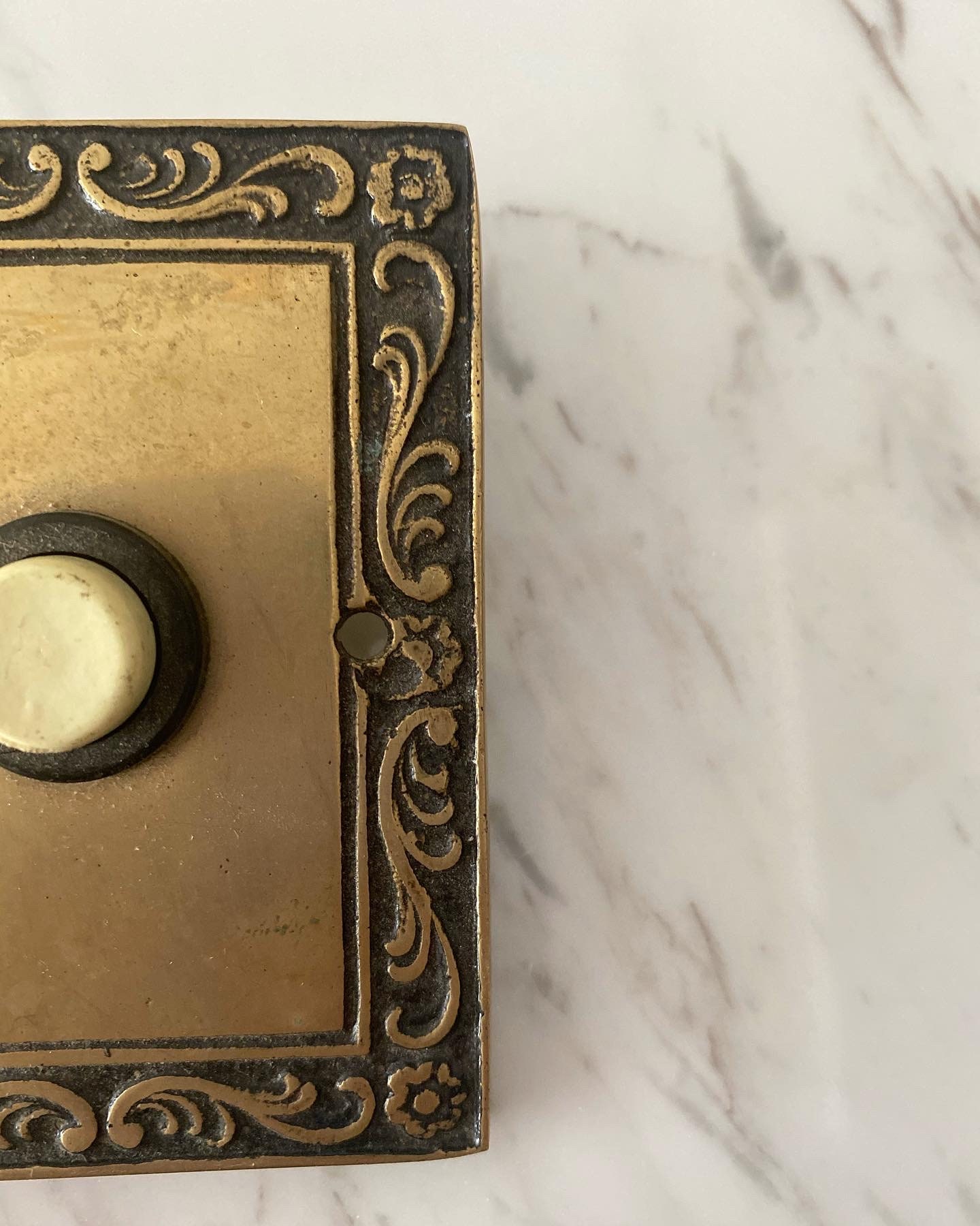 Vintage English Hand Finished Brass Door Bell, Antique Door Bell /door ...