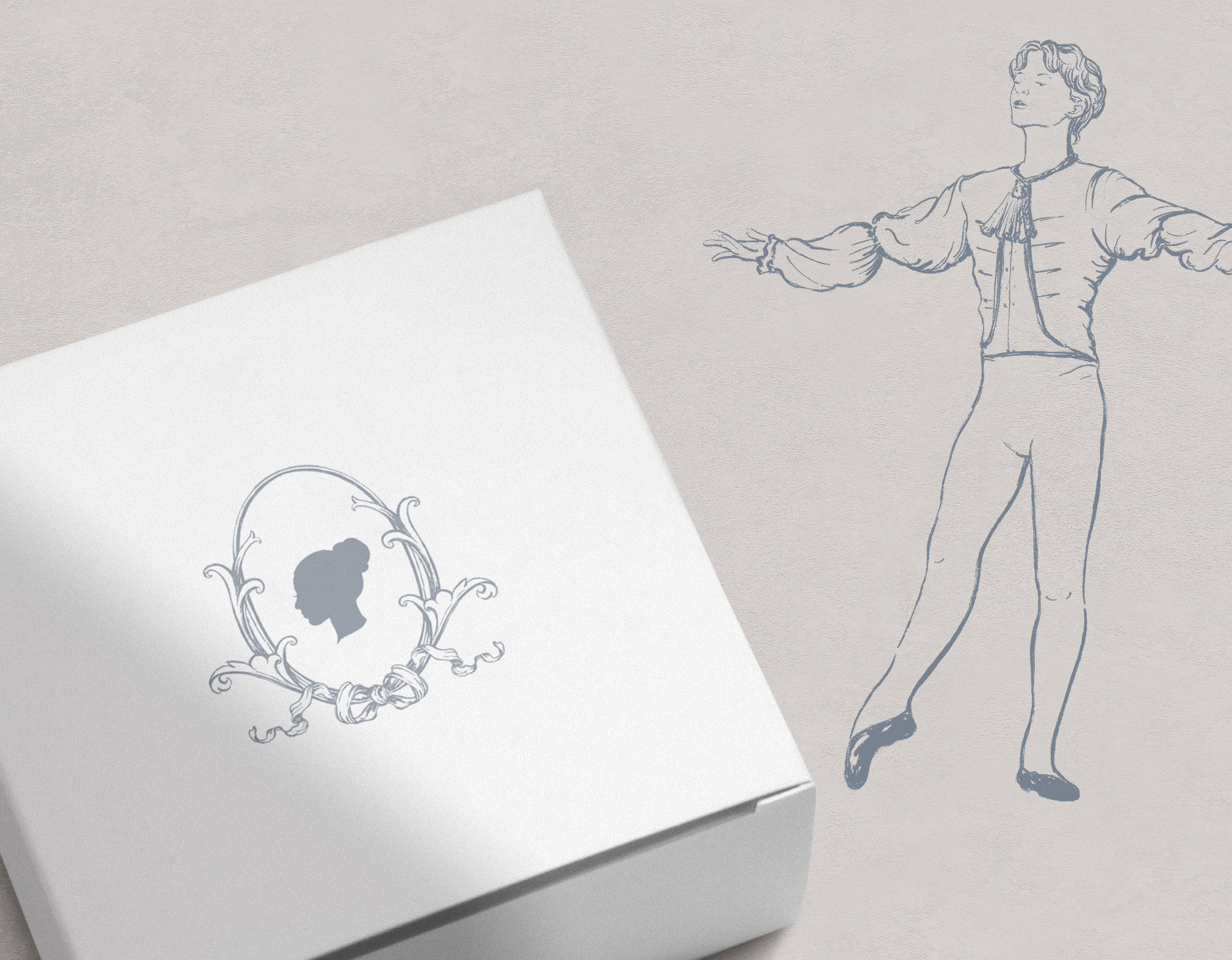 Baby Ballet Clipart, Vintage Bow Crest, Hand-drawn Ballerina_balleron ...