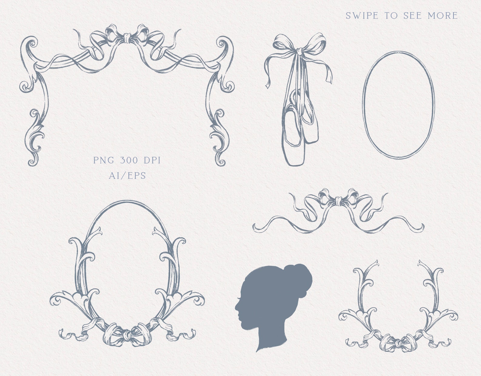 Baby Ballet Clipart, Vintage Bow Crest, Hand-drawn Ballerina_balleron ...