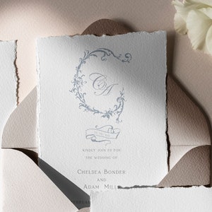 Line Art Wedding Crest Clipart, Vector Wedding Logo, Baroque Hand-drawn ...