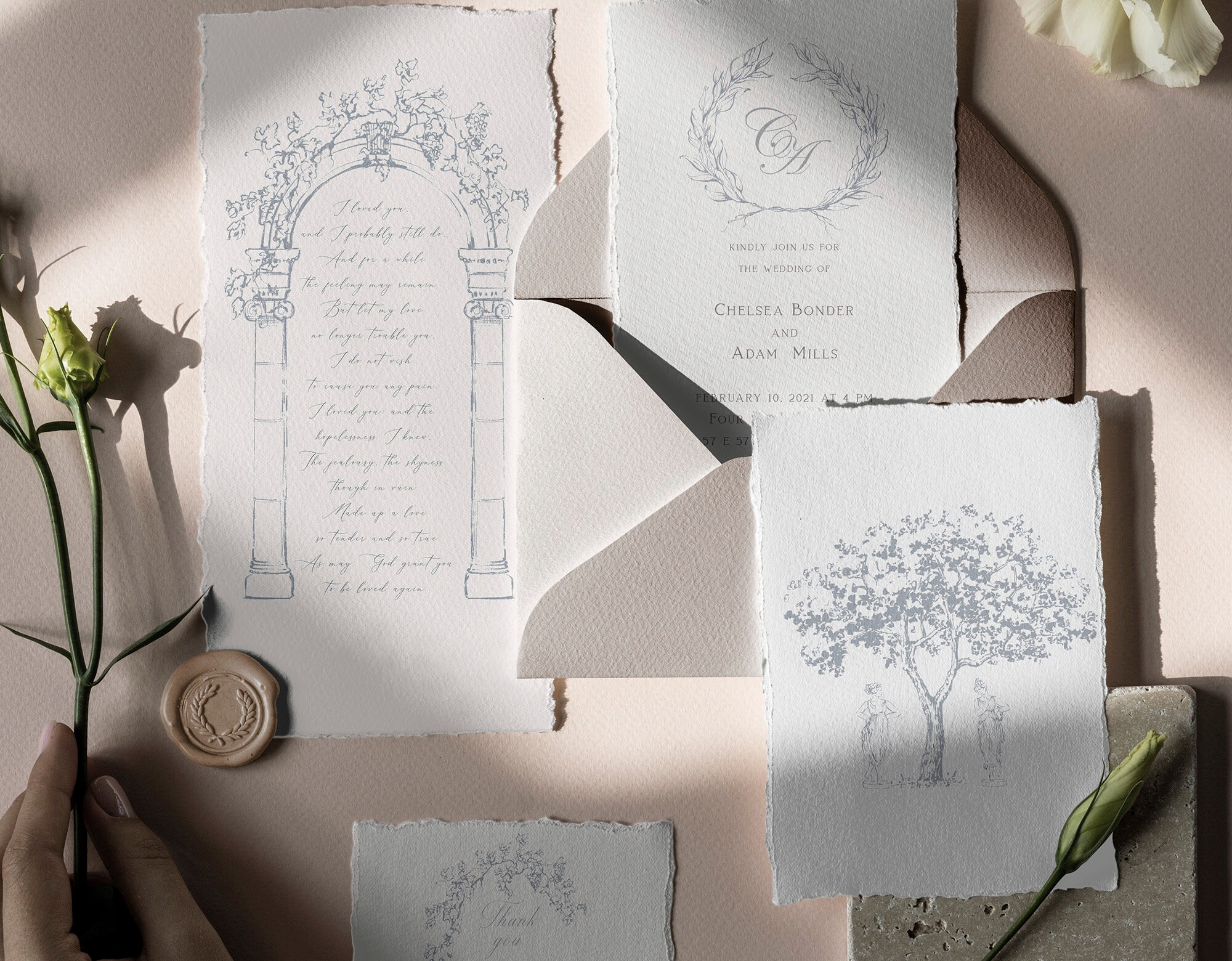 Antique Design Fine Line Clipart Wedding Invitation Laurel - Etsy